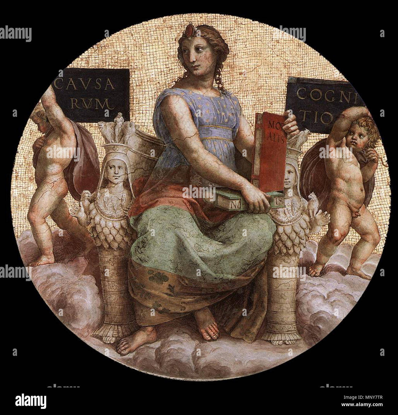 English: Philosophy (ceiling tondo) between 1509 and 1511. 1244 Volta ...