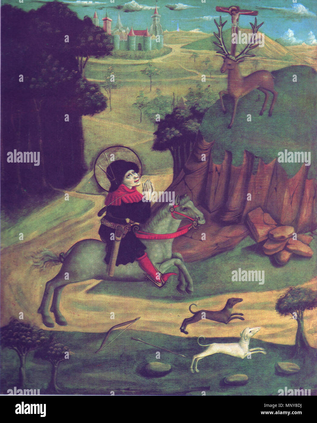 English: Vision of St. Eustace - section of the Trinity Altar. Polski ...