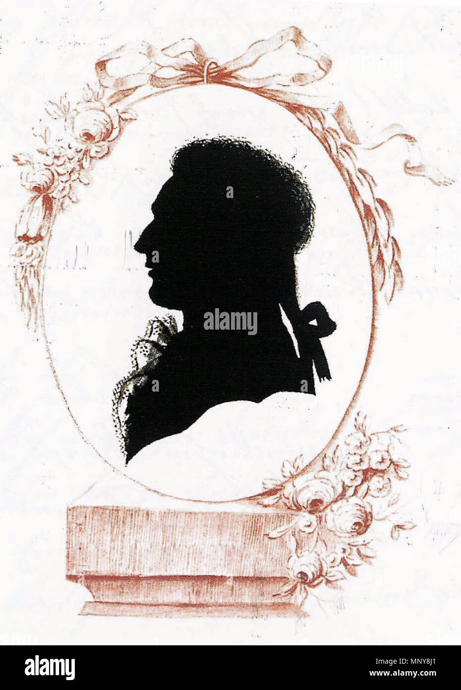 Scherenschnitt (Silhouette) von Ferdinand Ernst von Waldstein in Ludwig ...