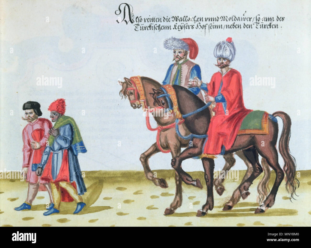 . English: Wallachian and Moldavian noblemen (gouache on paper) . late sixteenth century. German ...