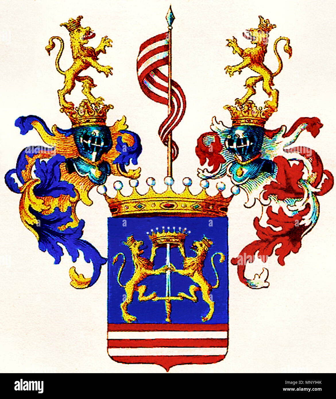 . Deutsch: Wappen der Grafen von Keglevich de Buzin 1687 und 1708 ...