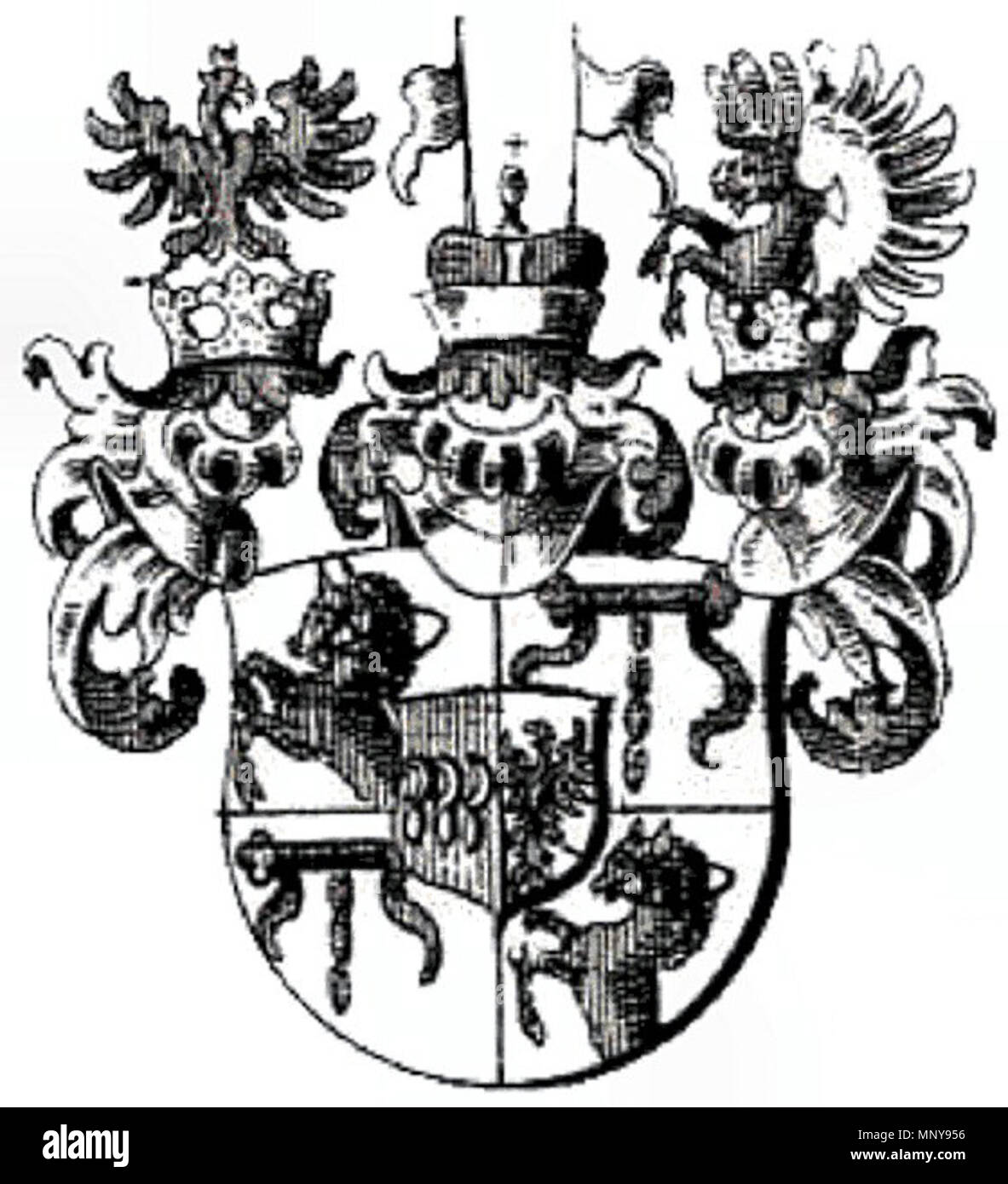 . Deutsch: Wappen der Grafen Wagen von Wagensperg 1, Krain und ...
