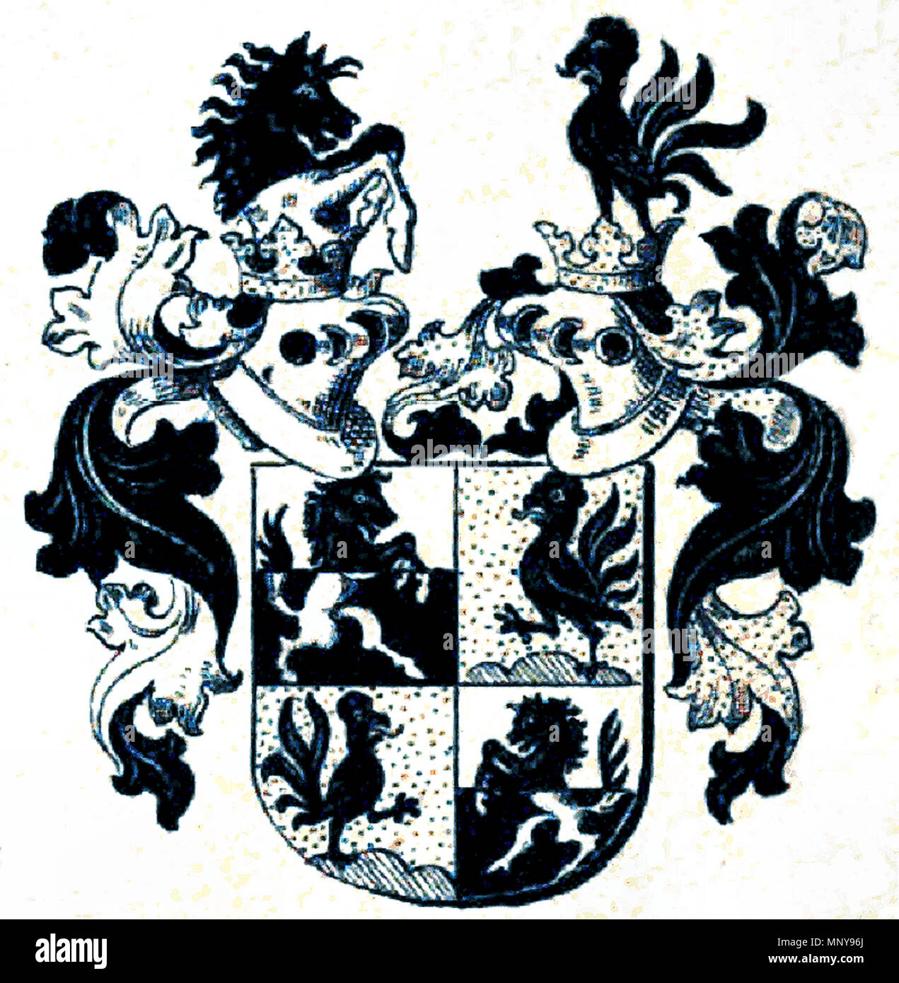 . Deutsch: Wappen der Ritter Payr von Thurn 1753 . 1753/1857 (book ...