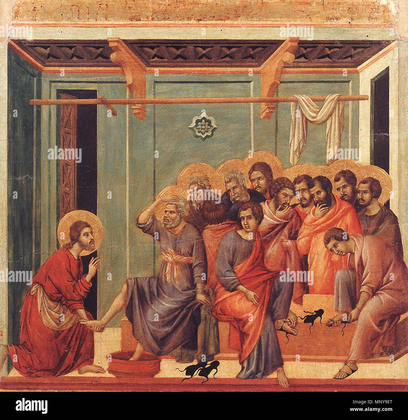 English: Washing of the Feet between 1308 and 1311. 1252 Washing of the ...