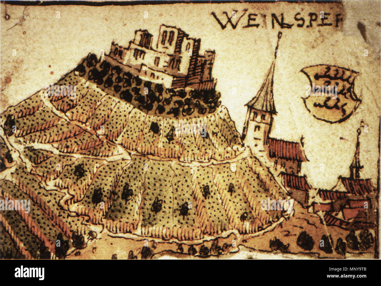 . Weinsberg 1578 Deutsch: Weinsberg 1578. Ausschnitt einer Karte vom ...