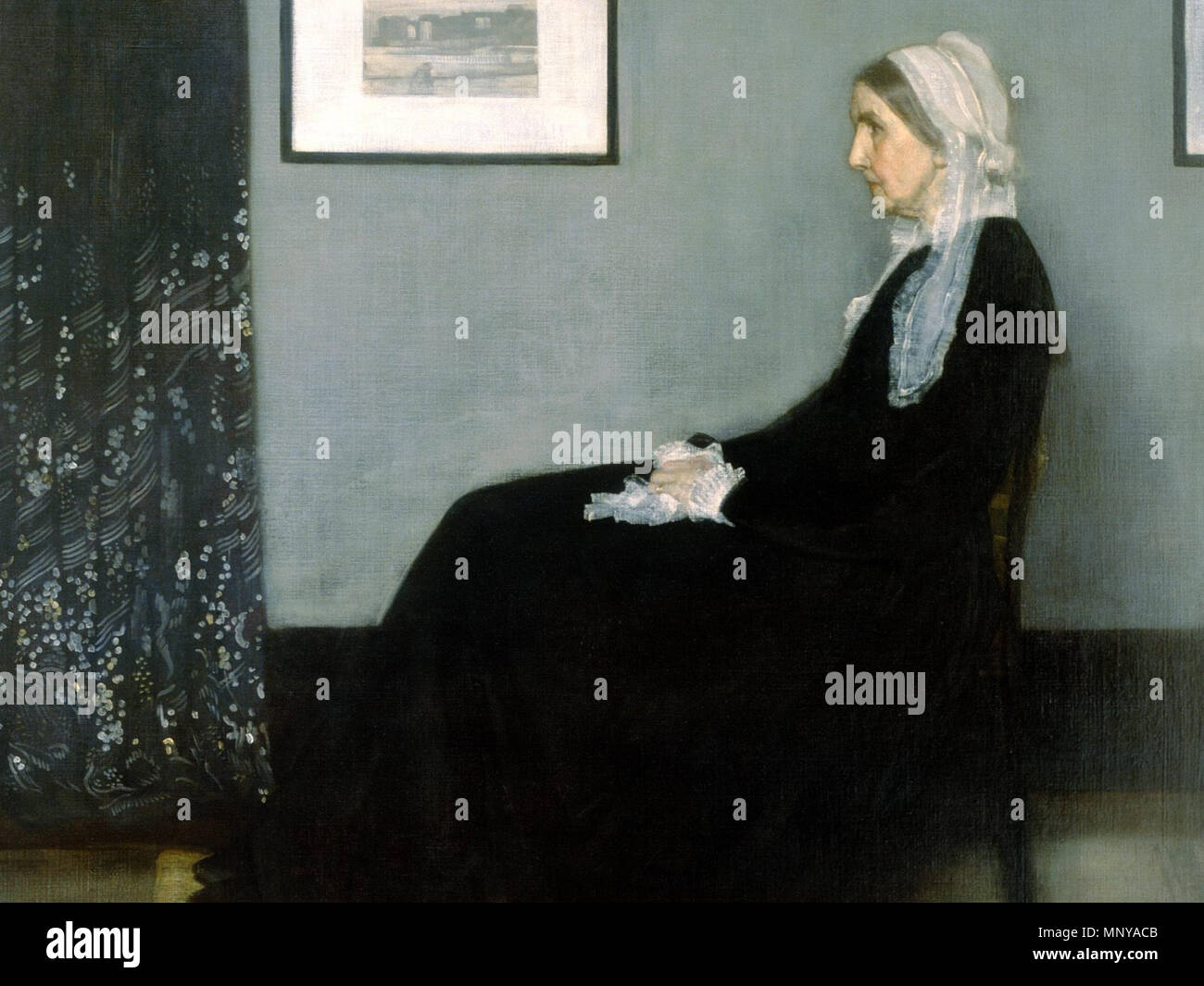 Whistler's Mother . English: Crop of Arrangement in Grey and Black: The ...