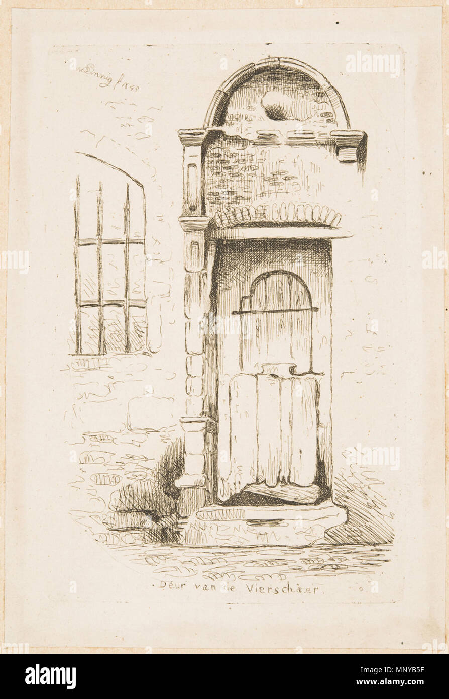 English: Courtroom Door with Arched Top 1843. 1260 Willem Linnig ...