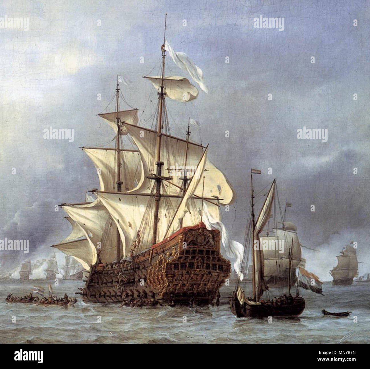 The Taking of the English Flagship the Royal Prince (detail) 1666. 1261 ...