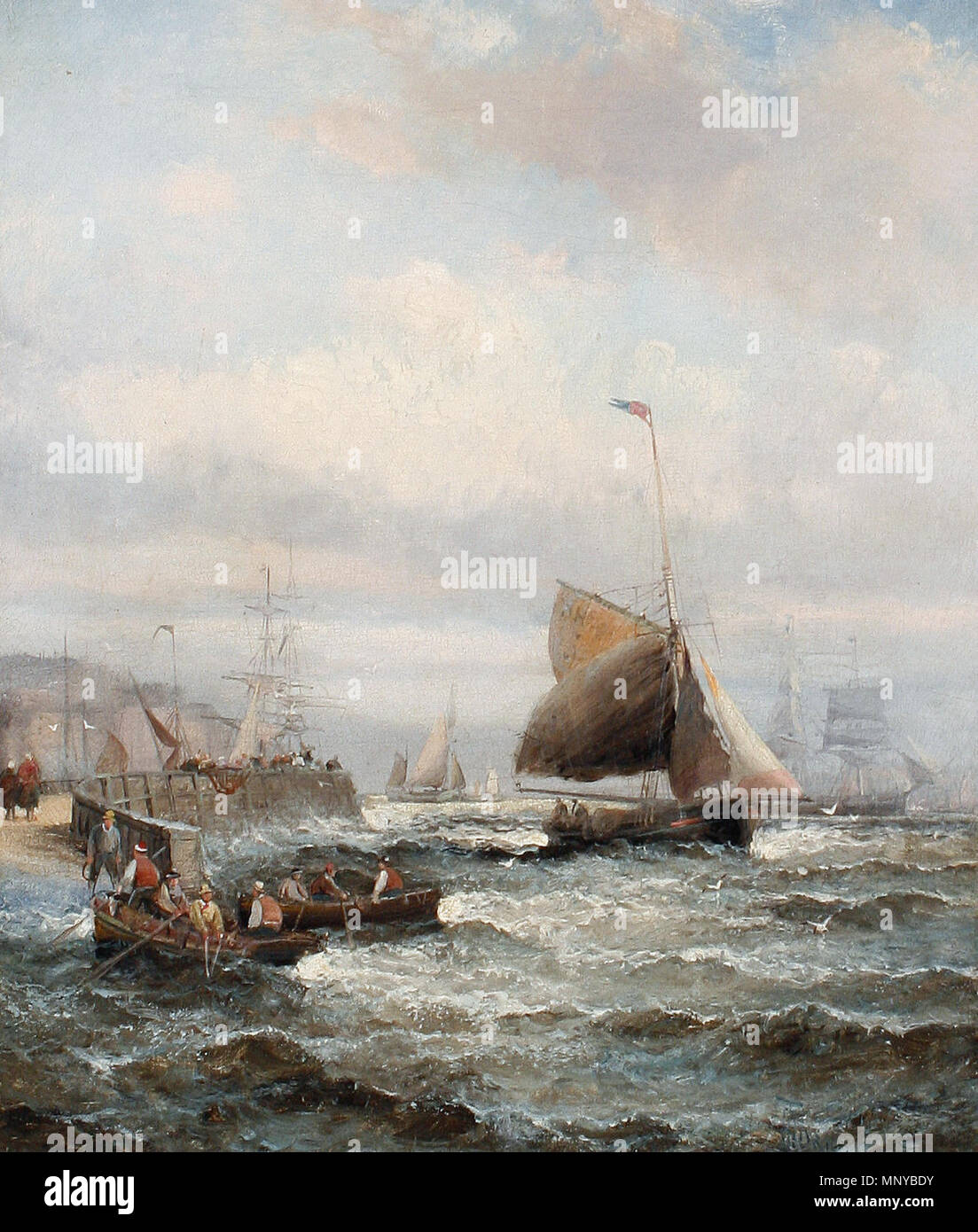 English: A busy harbour scene Unknown date. 1262 William Anslow ...