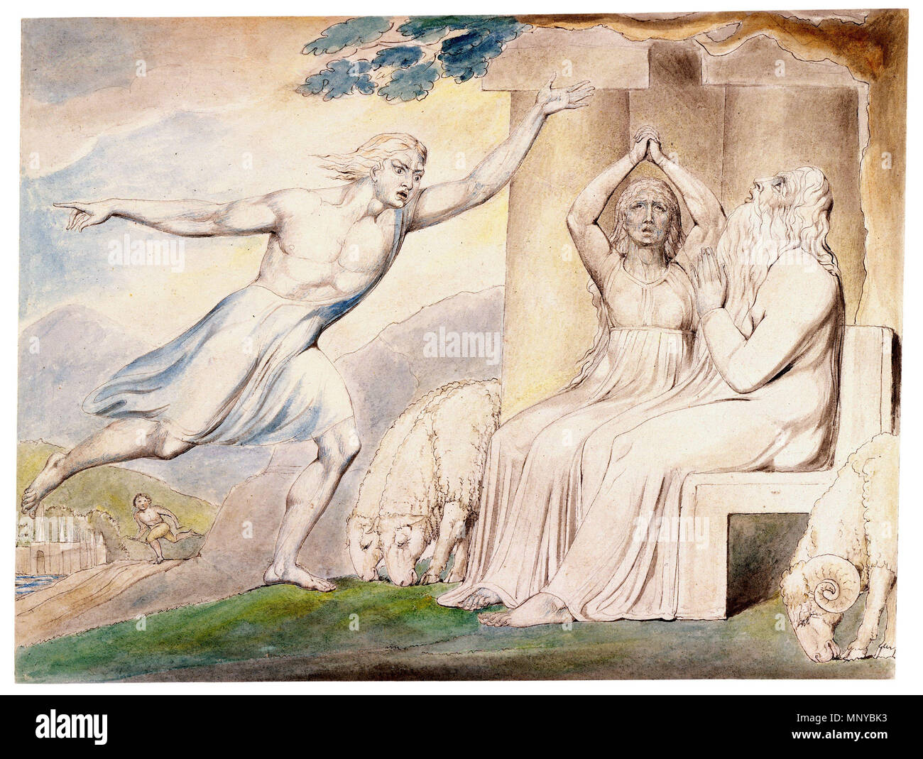 . English: The Messengers Tell Job of His Misfortunes, by William Blake ...