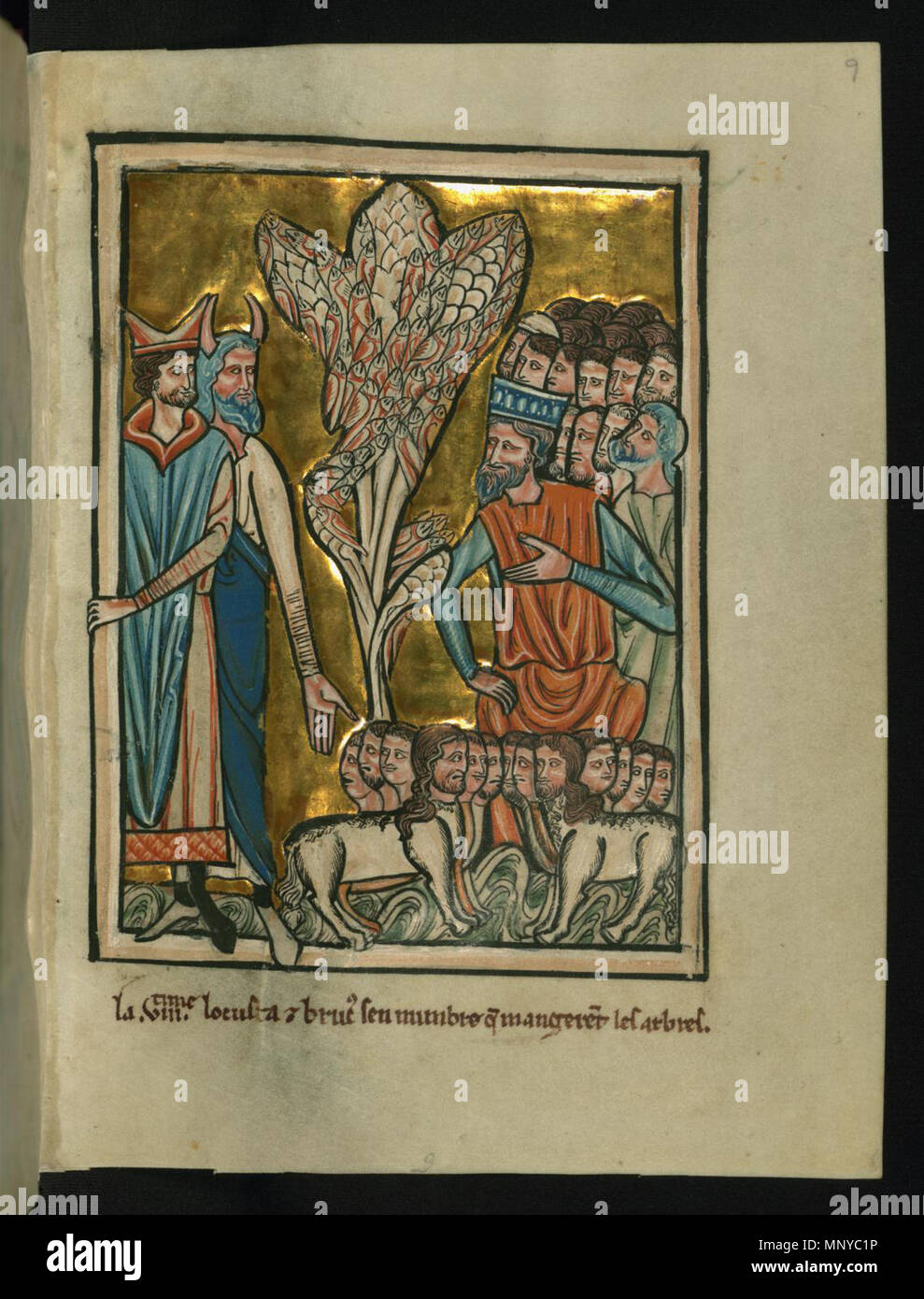 W.106.9r 1264 William de Brailes - The Eighth Plague - Locusts (Exodus ...