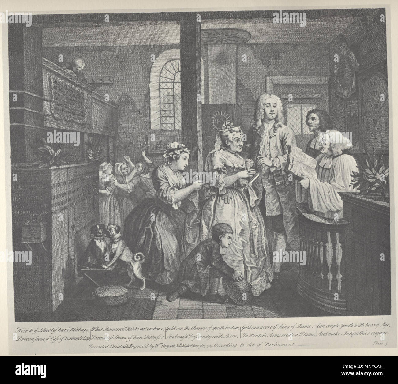 . English: William Hogarth - A Rake's Progress, Plate 5 (Orig) . 18th ...
