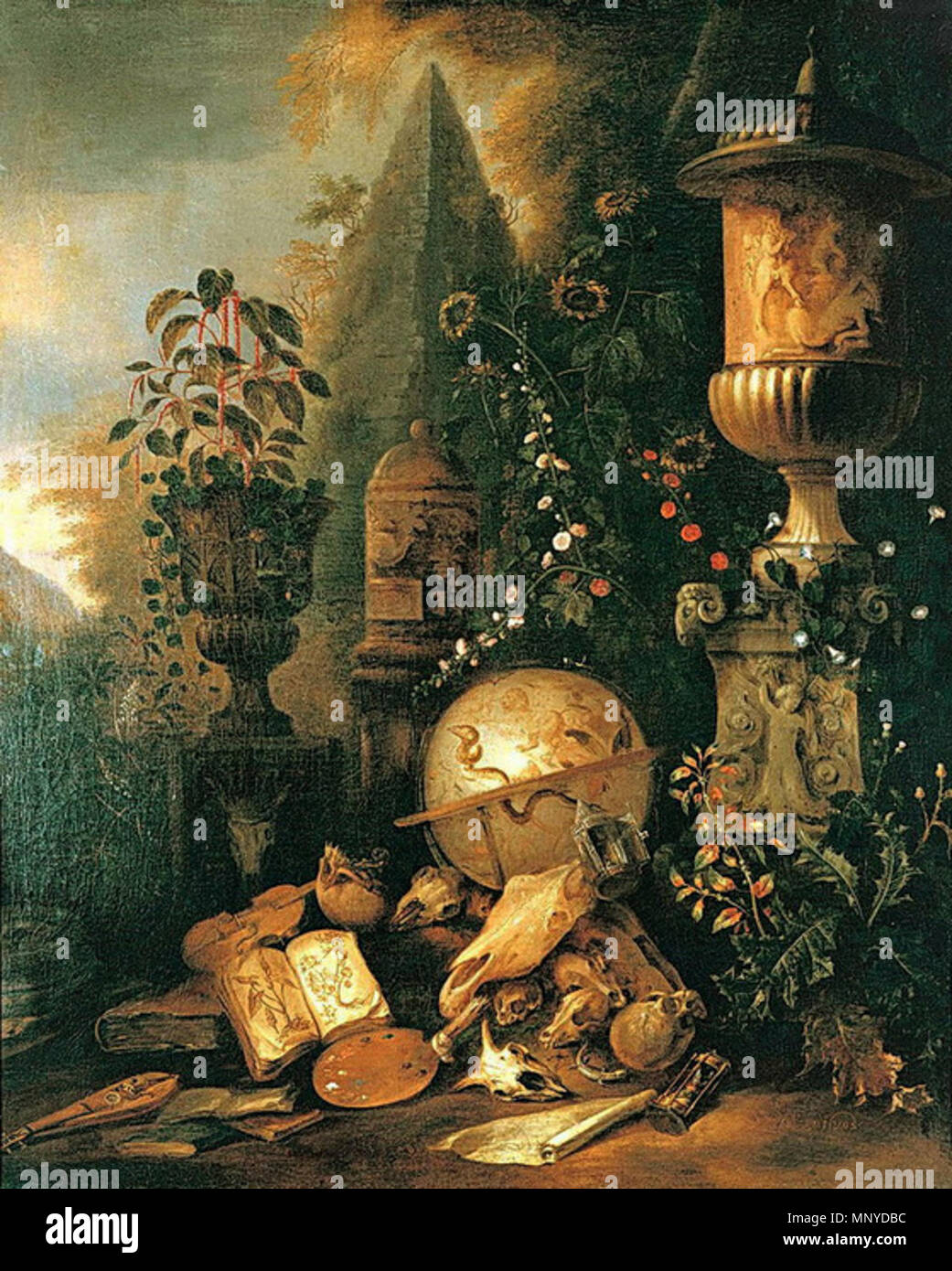 Vanitas 17th century. 1270 Withoos, Matthias - Vanity of Vanities Stock ...