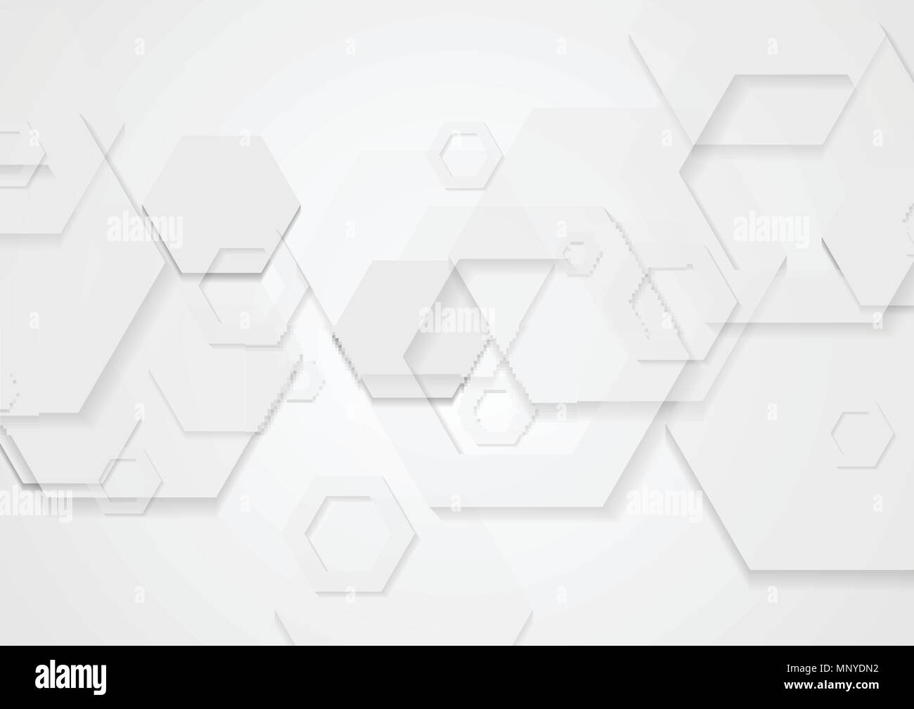Abstract white minimal tech hexagons background. Grey geometric vector ... Abstract white minimal tech hexagons background. Grey geometric vector ...