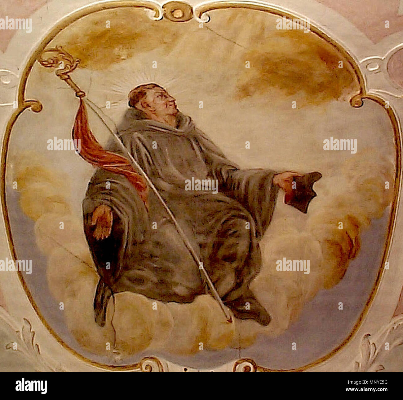 . Русский: Святой Вунибальд. Роспись потолка церкви св. Николая в ...