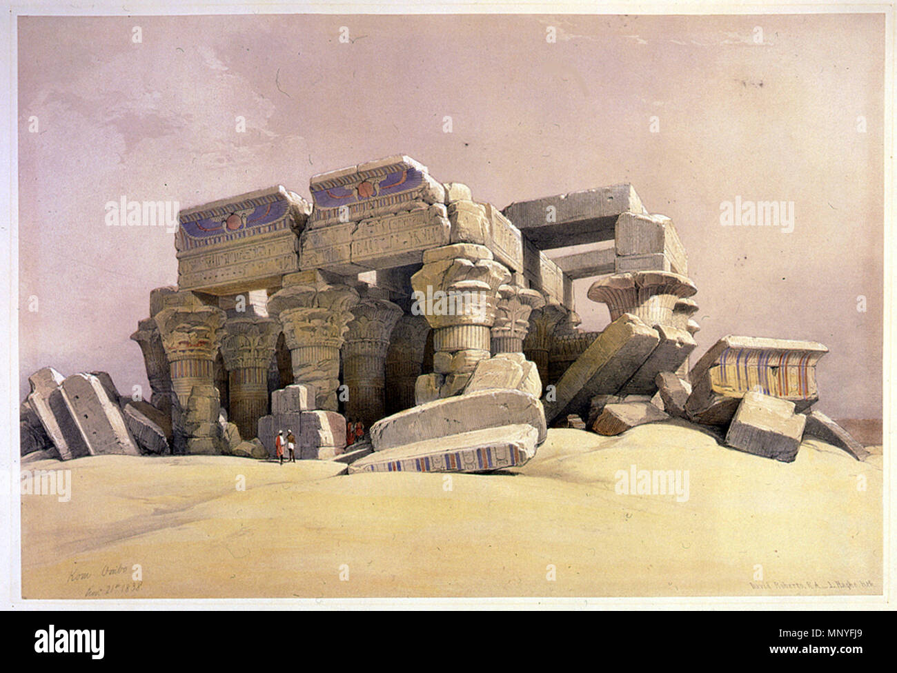 David Roberts Fine Art Print Sanctuary of the Temple of Abu Simbel ...