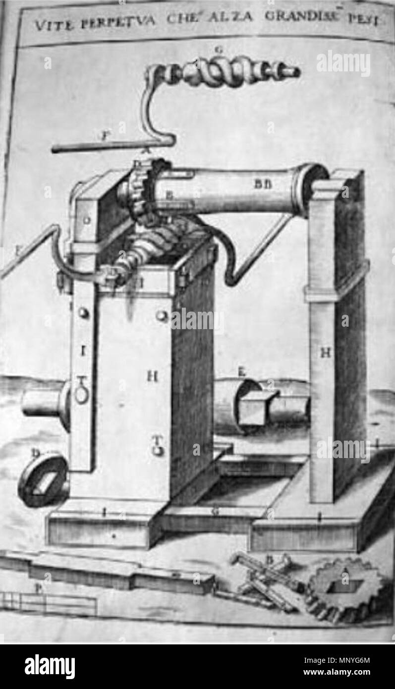 . English: Zonca endless screw and winch . 1607. Zonca 1607 1285 Zonca ...