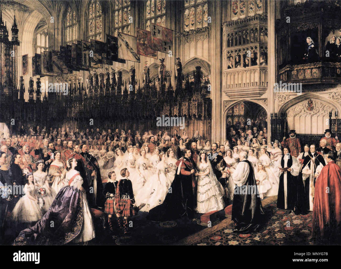 . English: Marriage of the Prince of Wales, 10 March 1863. Oil painting ...
