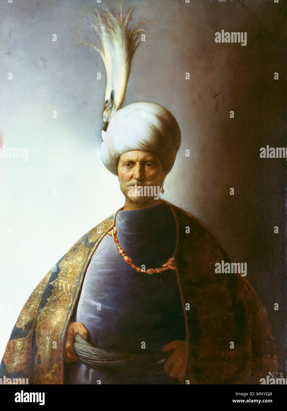 English: Old man with turban - Sultan Soliman . Nederlands: Tronie van ...