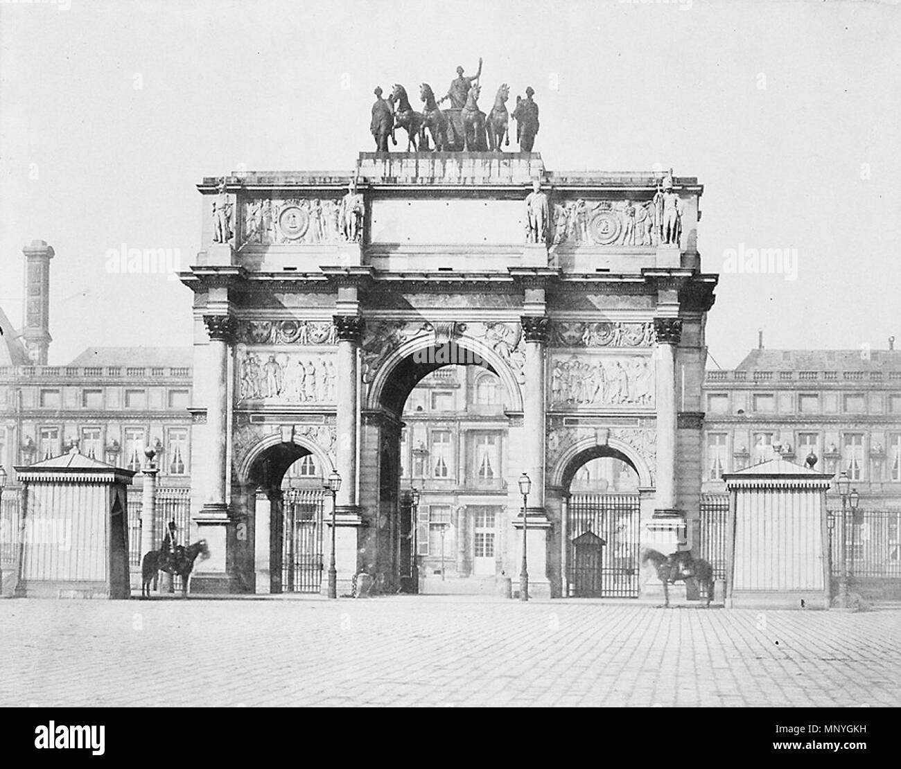 The arc du carrousel Black and White Stock Photos & Images - Alamy