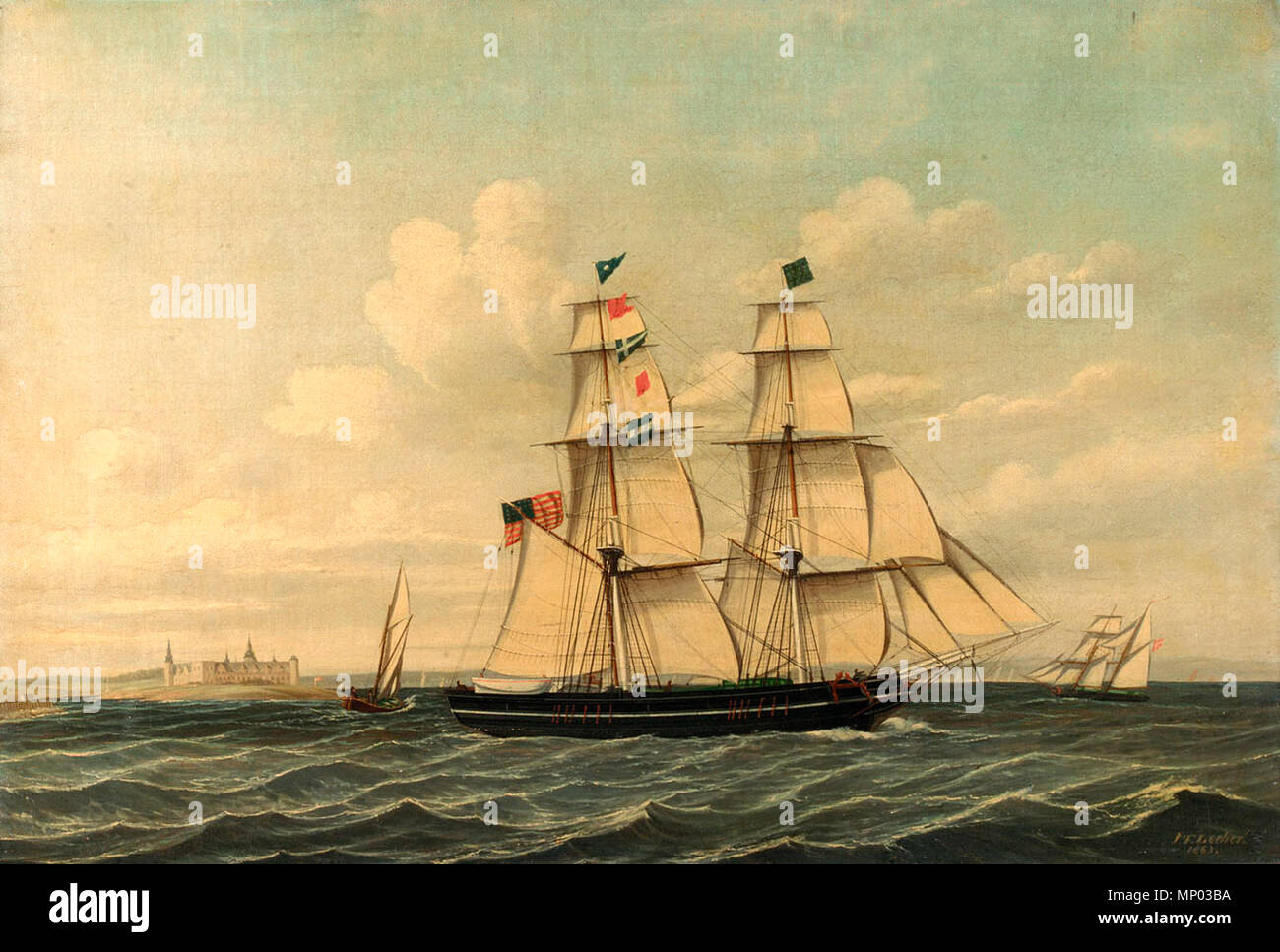 An American brig circa 1863. 815 Jens Thielsen Locher - An American ...