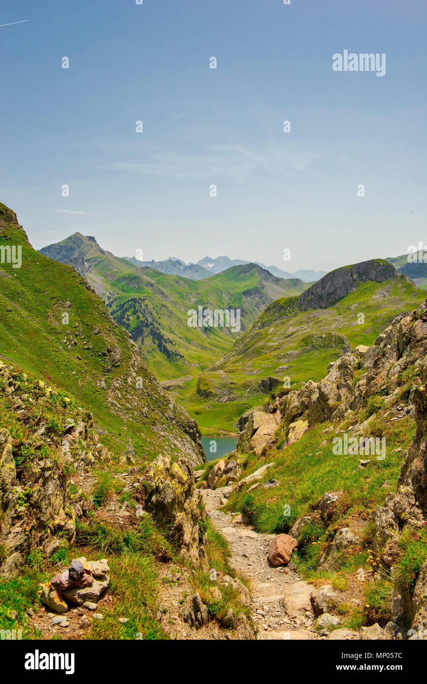 the mountain landscape in the French Pyrenees Stock Photo - Alamy