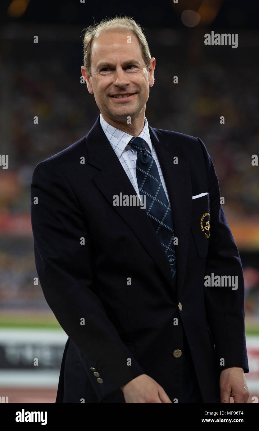Prince Edward, The Earl of Wessex-Commonwealth Games 2018 Stock Photo ...