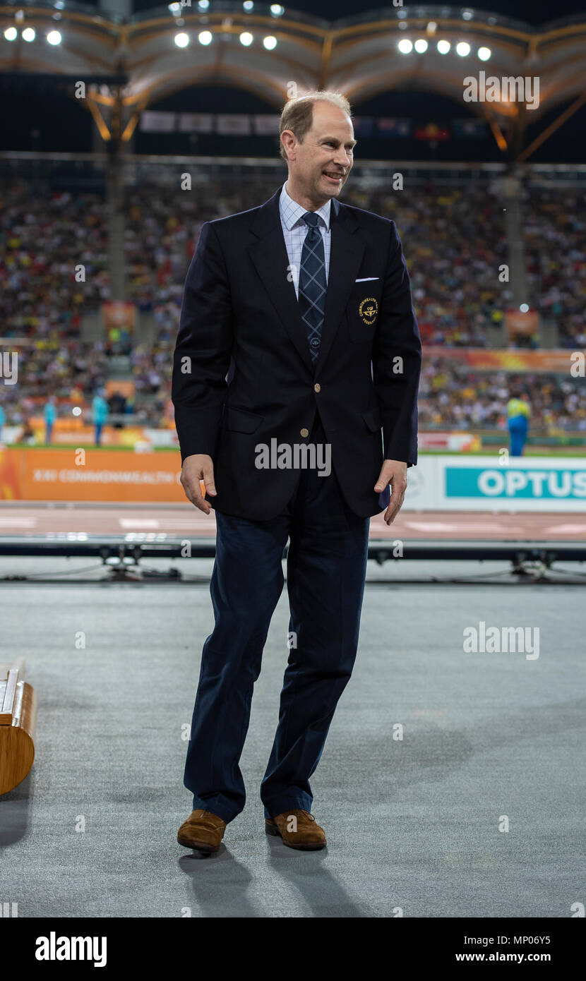 Prince Edward, The Earl of Wessex-Commonwealth Games 2018 Stock Photo ...