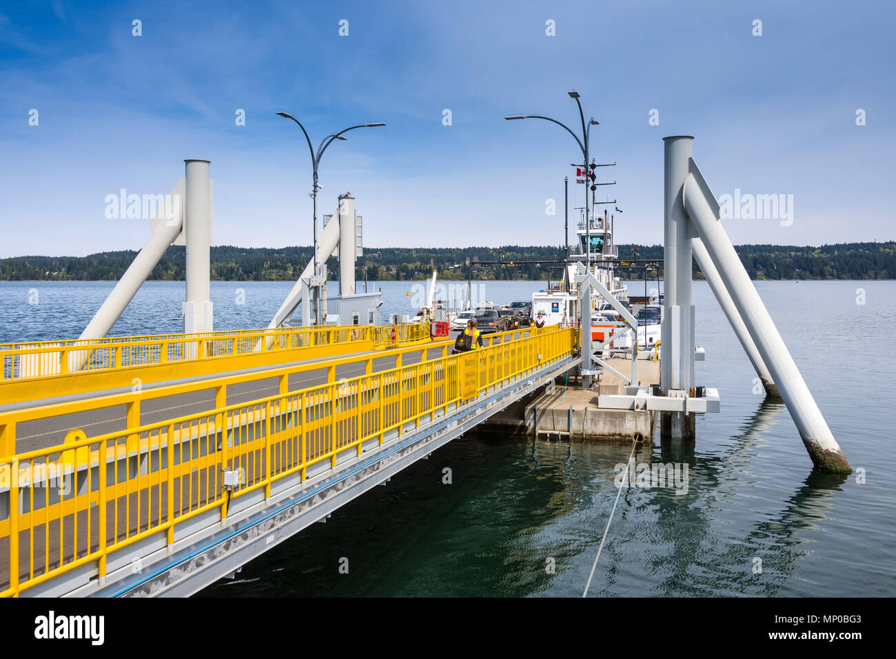 Cable ferry terminal, Buckley Bay, Vancouver Island, BC, Canada Stock ...