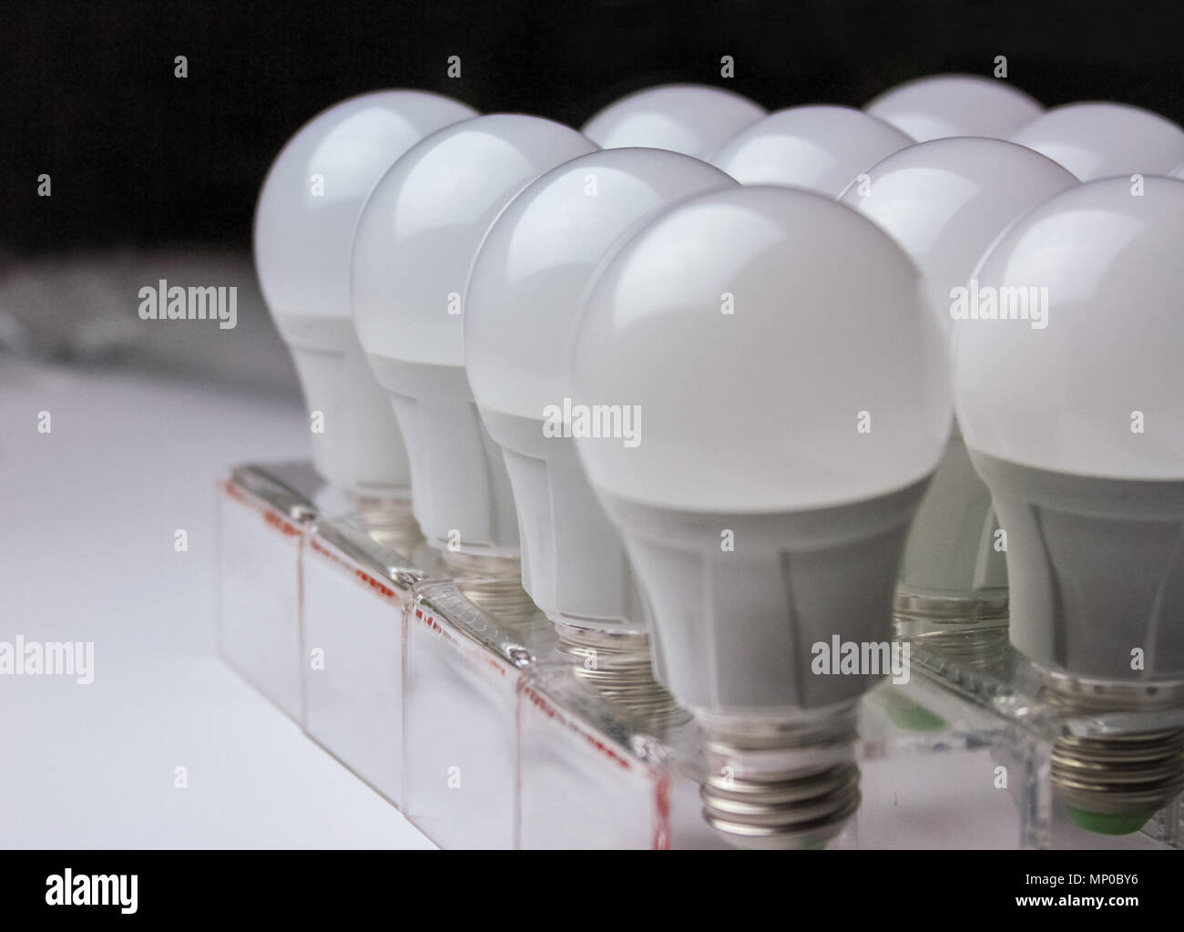 many led lamps light science and technology background Stock Photo - Alamy