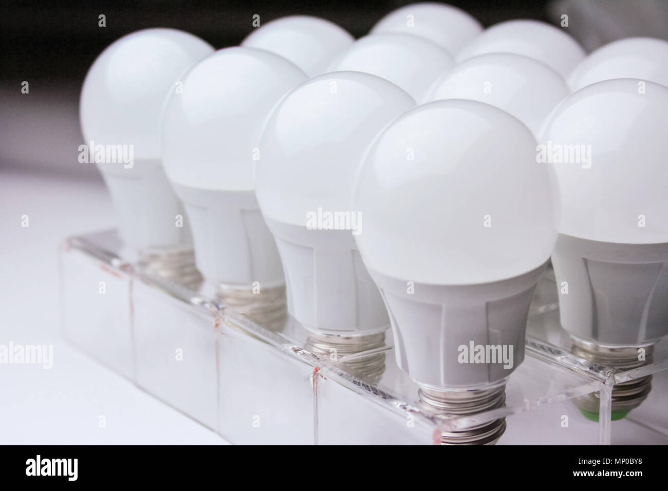 many led lamps light science and technology background Stock Photo - Alamy