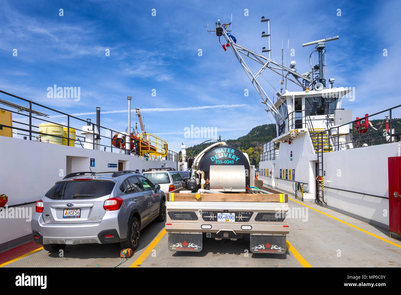 Cable ferry terminal, Buckley Bay, Vancouver Island, BC, Canada Stock ...