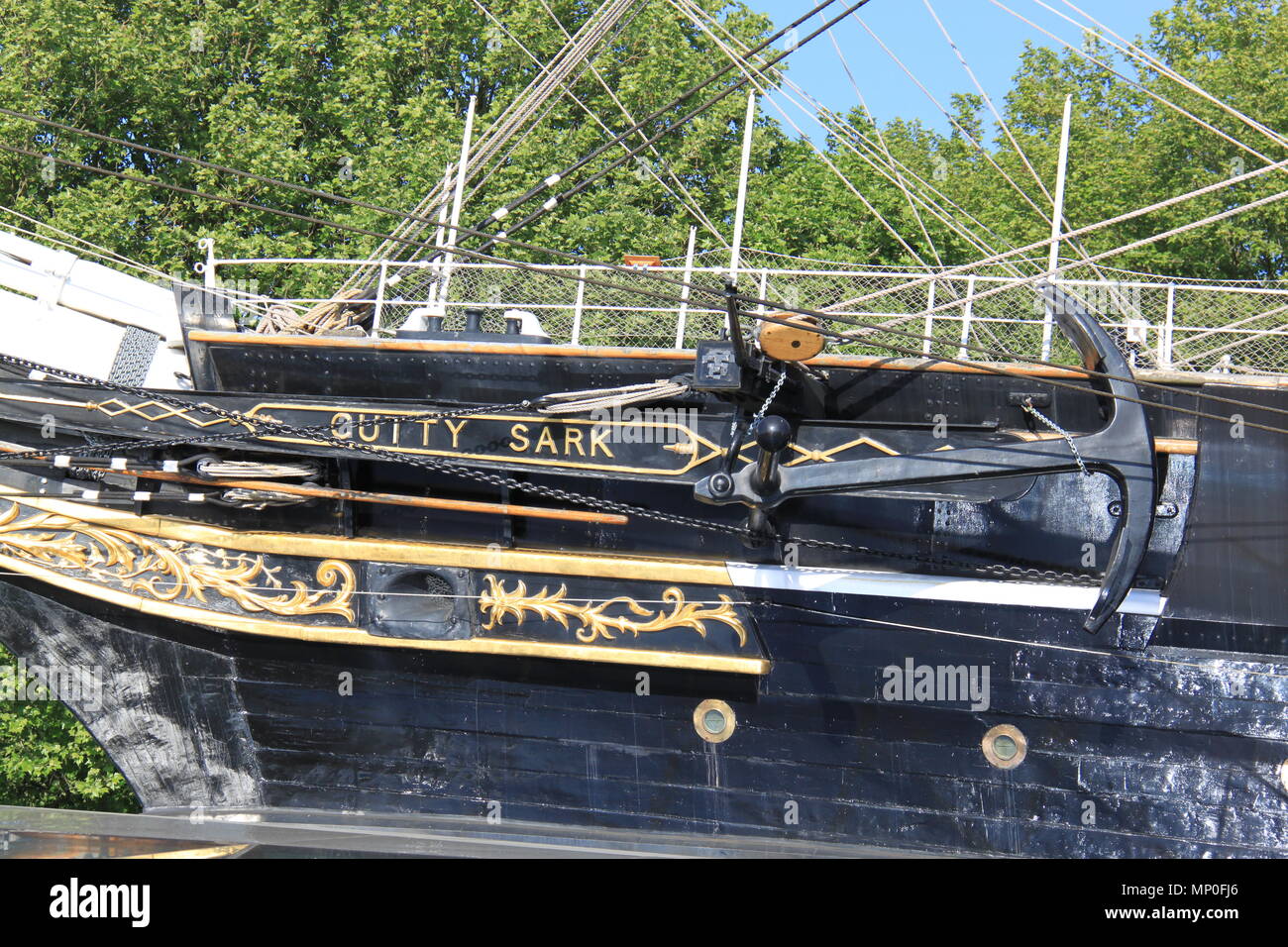 Newly restored Cutty Sark sailing ship: legendary Victorian tea clipper ...