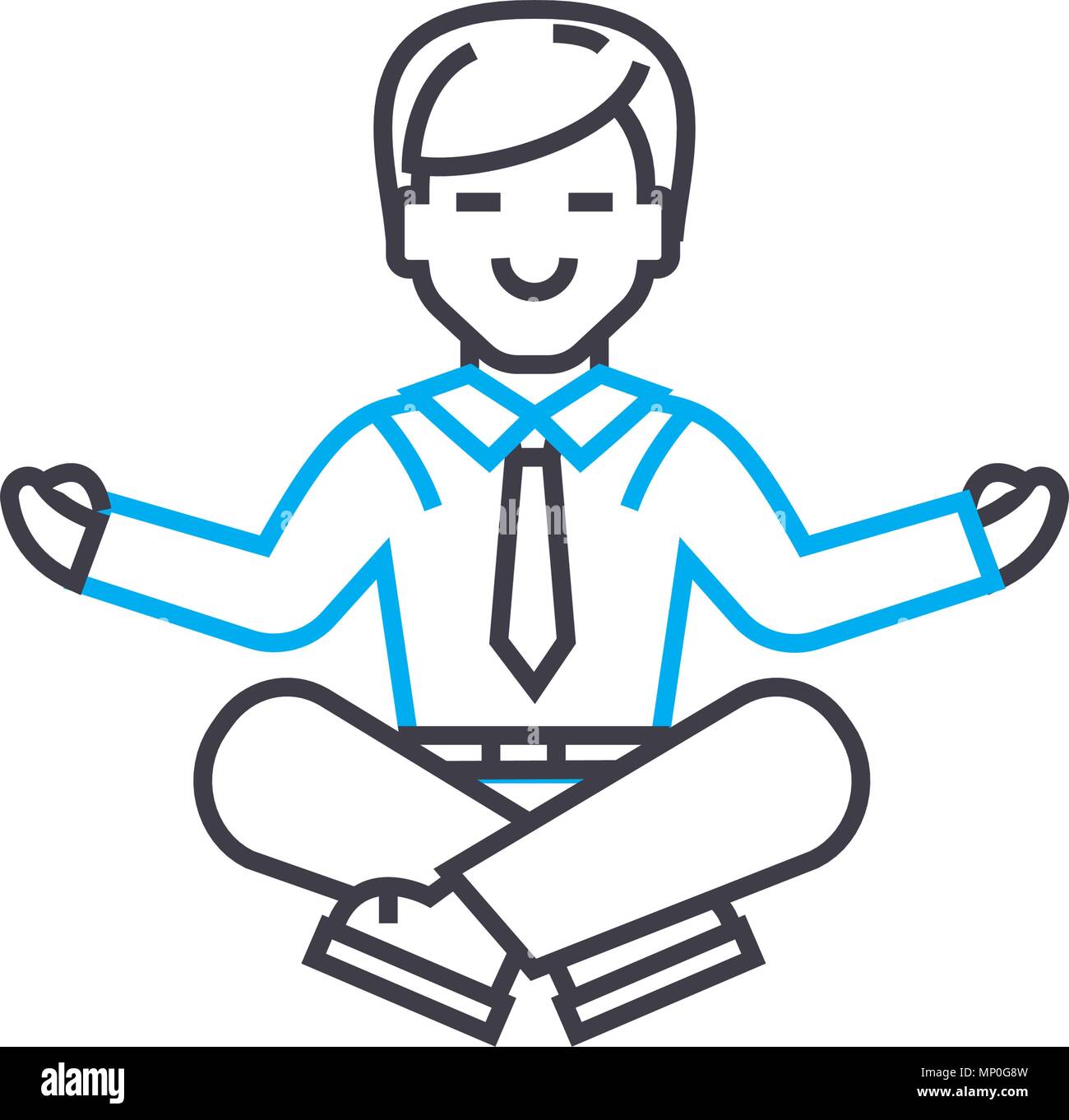 Achieving balance linear icon concept. Achieving balance line vector ...