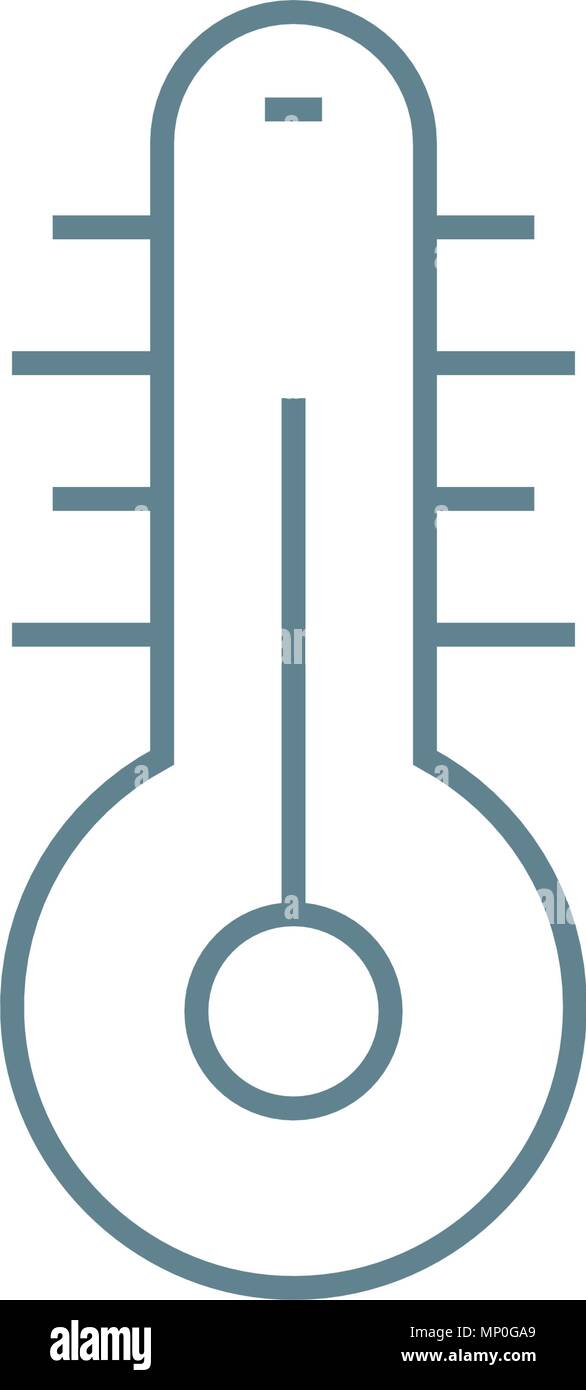 Air temperature linear icon concept. Air temperature line vector sign ...
