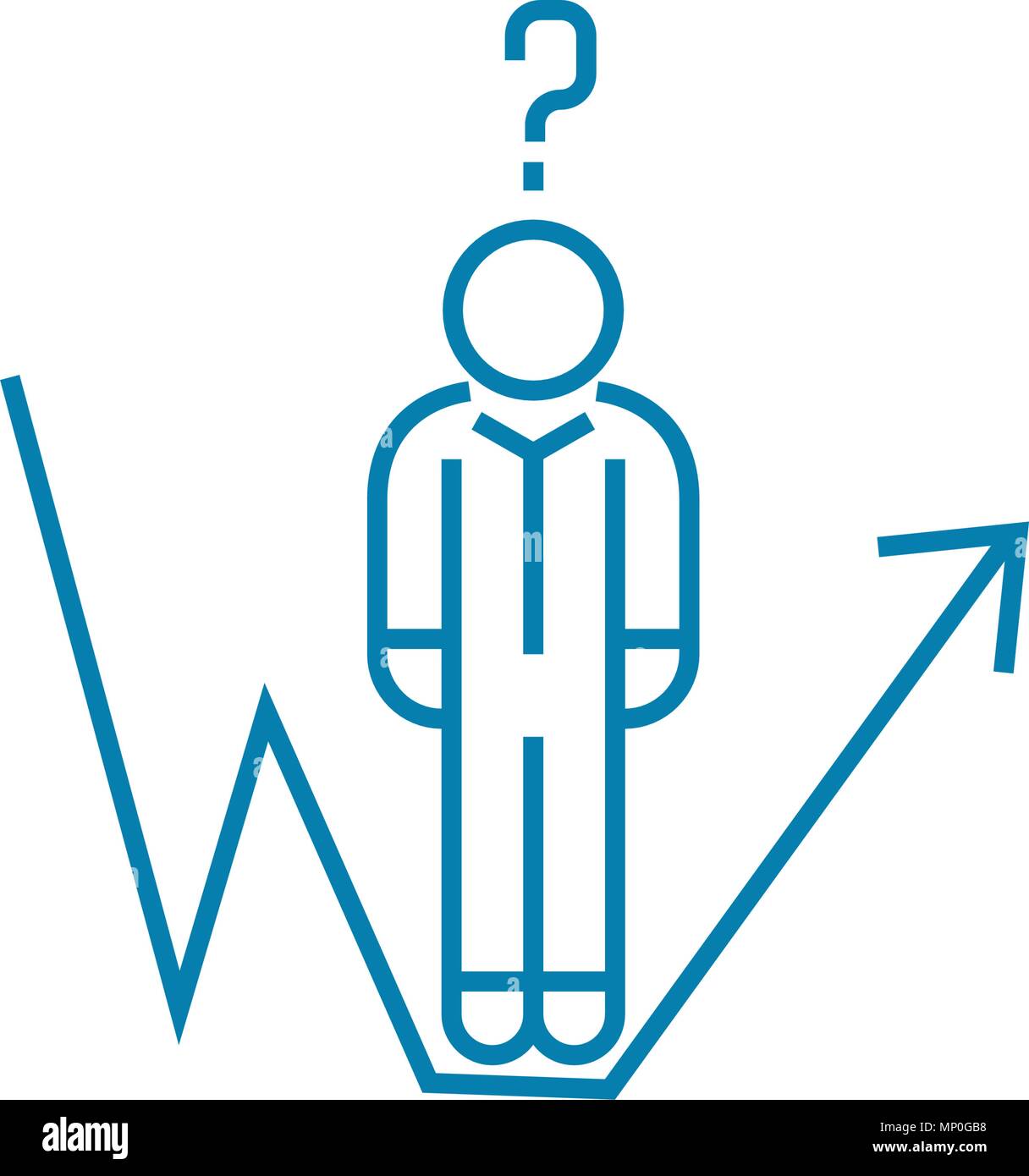 Analytical work linear icon concept. Analytical work line vector sign ...