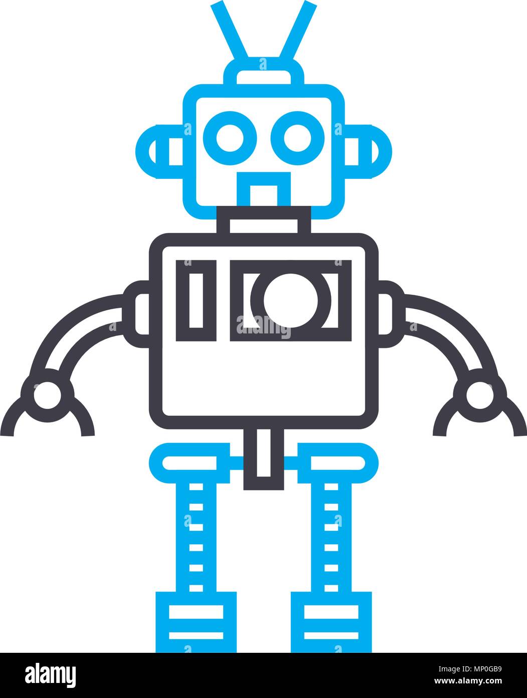 Android linear icon concept. Android line vector sign, symbol ...