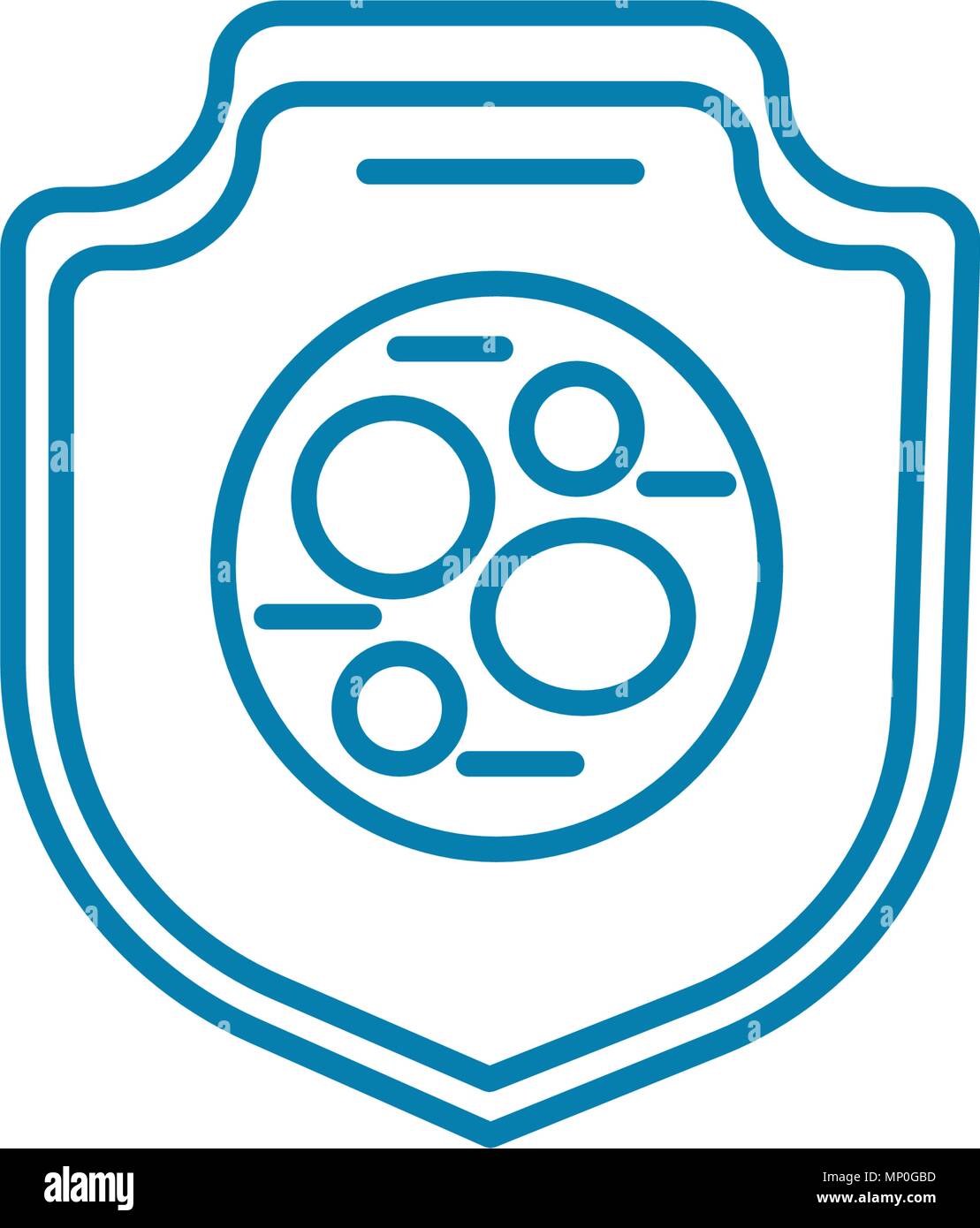 Antibacterial protection linear icon concept. Antibacterial protection ...