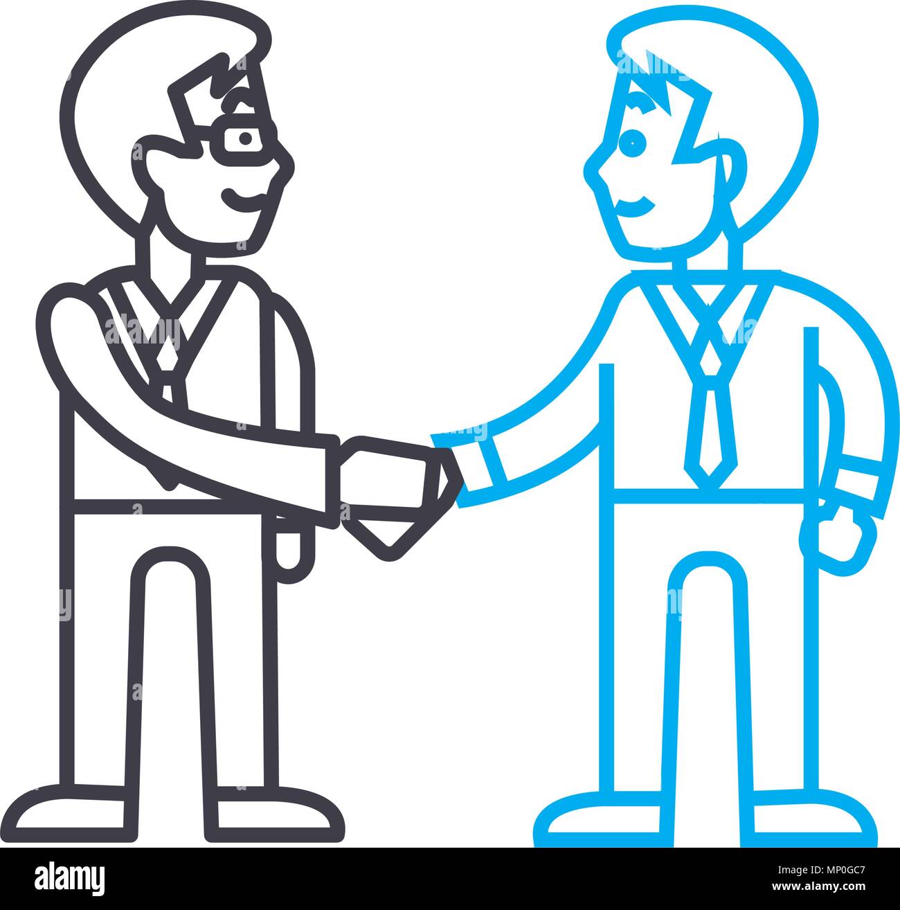 Arrangement of agreement linear icon concept. Arrangement of agreement ...