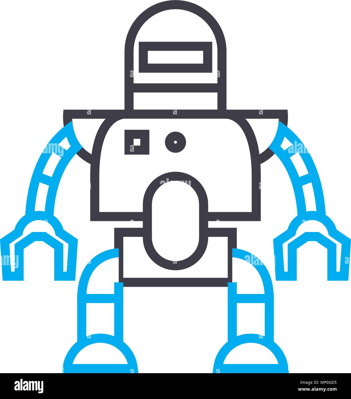 Automated Means Of Production Linear Icon Concept Automated Means Of