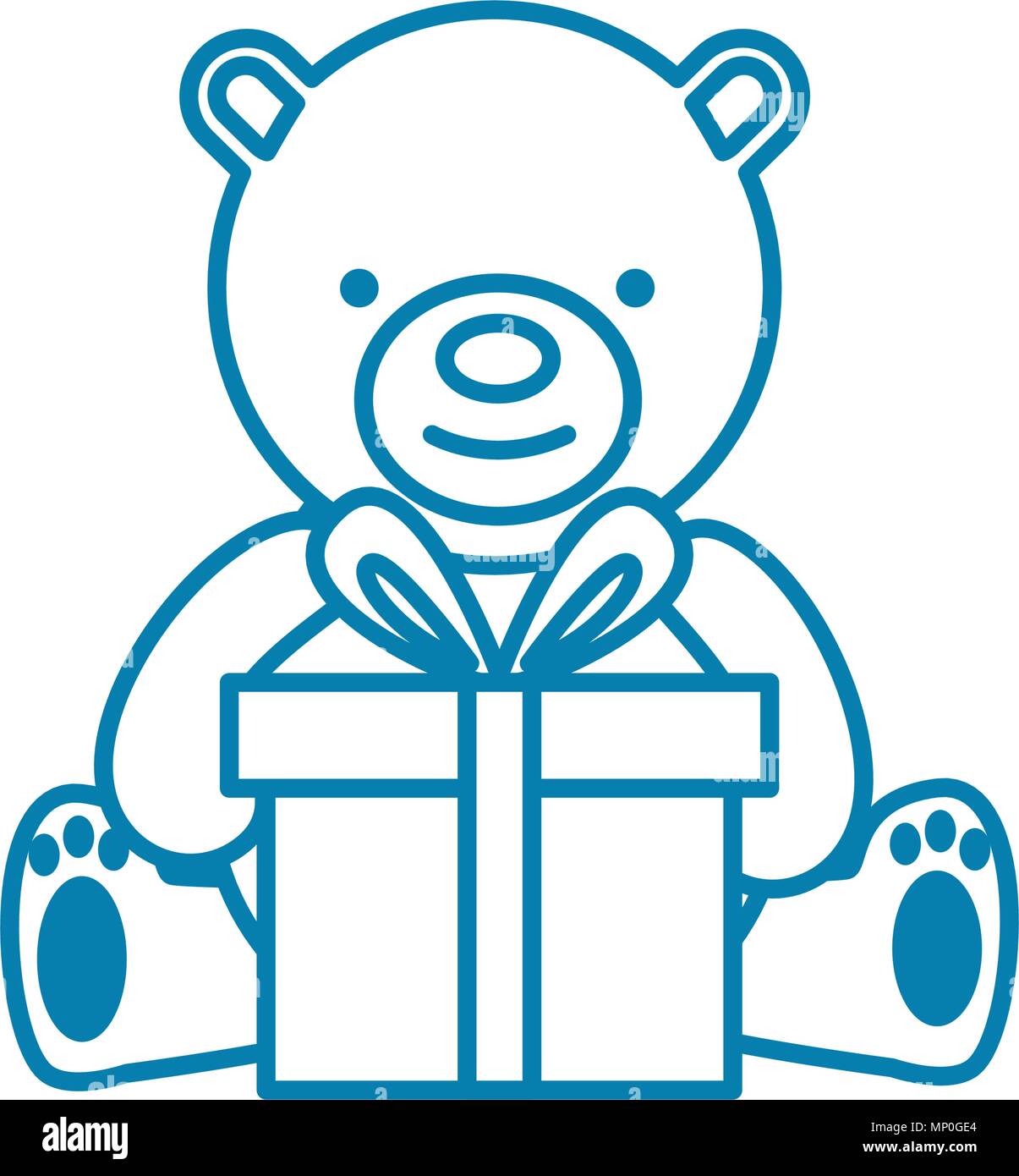 Baby gifts linear icon concept. Baby gifts line vector sign, symbol ...