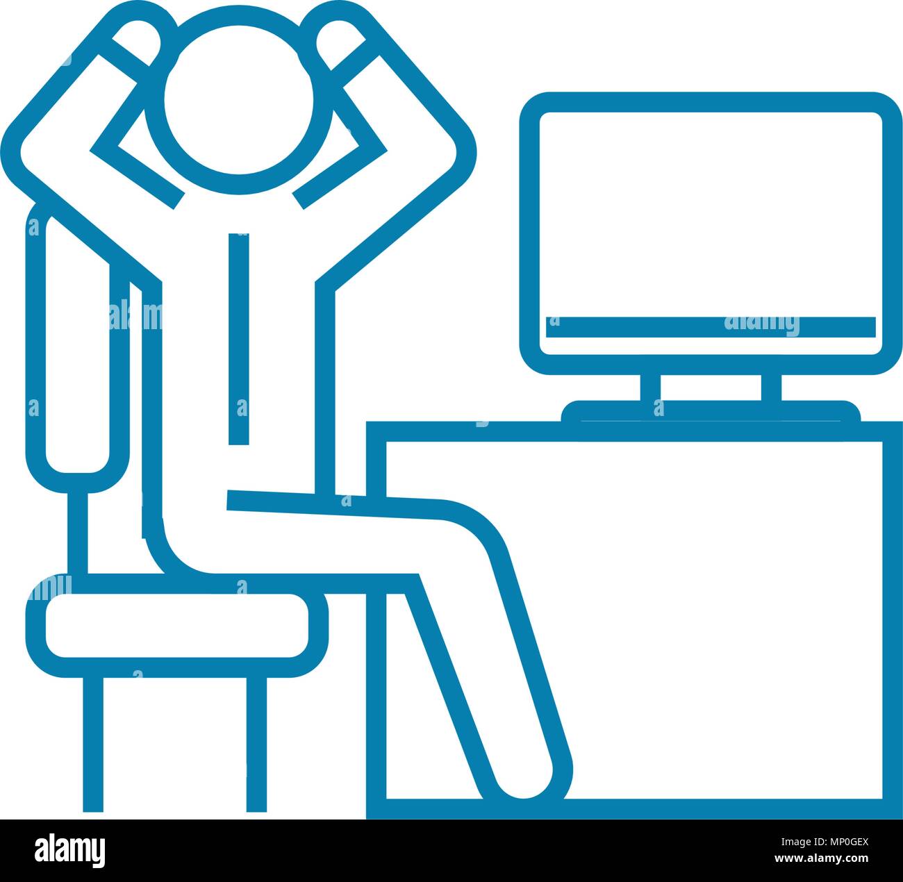 Bad news linear icon concept. Bad news line vector sign, symbol ...