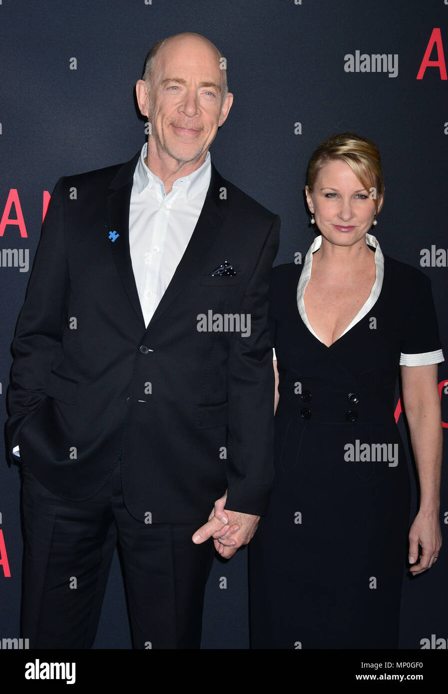J k simmons and wife red carpet event hi-res stock photography and ...