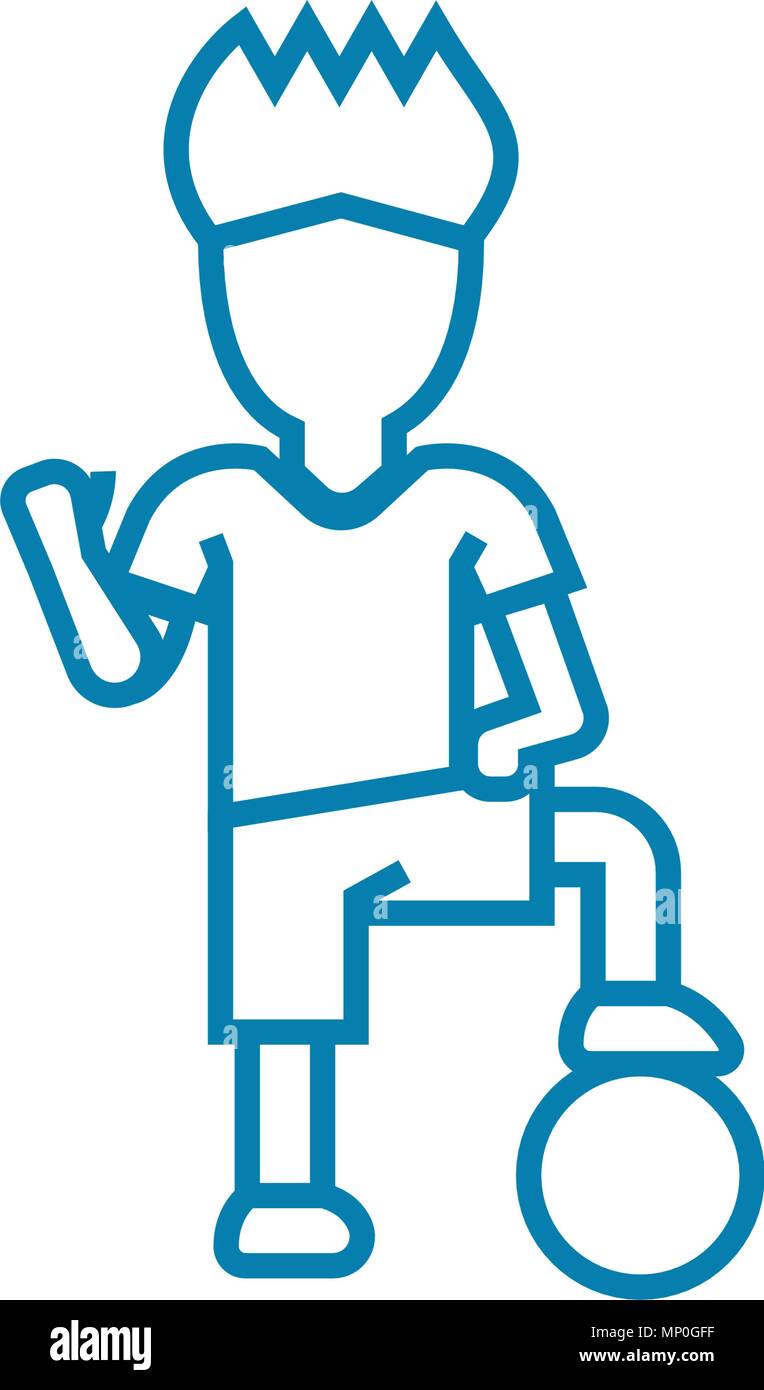 Ball games linear icon concept. Ball games line vector sign, symbol ...