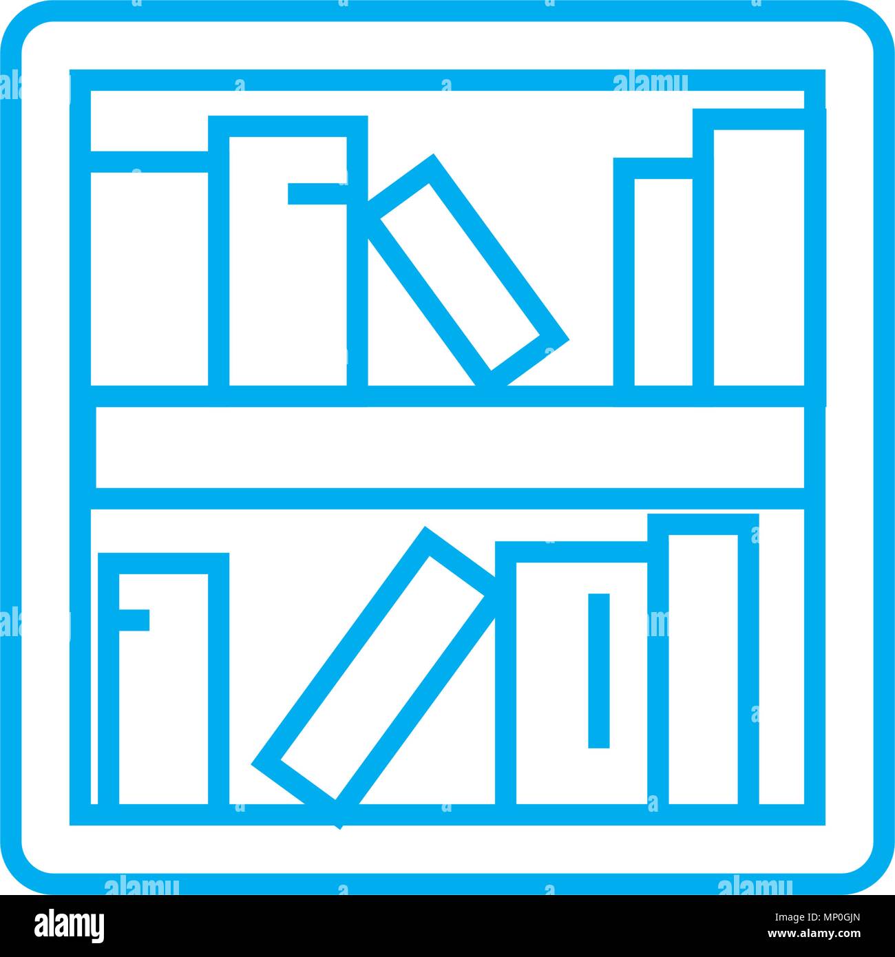 Bookshelves linear icon concept. Bookshelves line vector sign, symbol ...