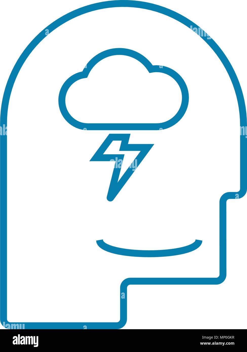 Brainstorming Technique Linear Icon Concept Brainstorming Technique