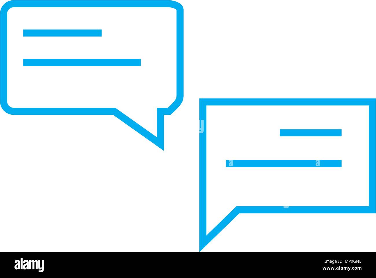 Business communication linear icon concept. Business communication line ...