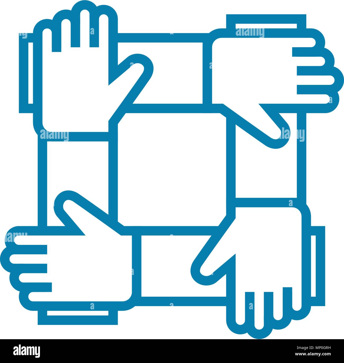 Business partnership linear icon concept. Business partnership line ...