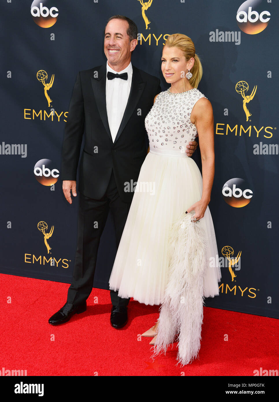 Jerry Seinfeld, Jessica Seinfeld 236 at the 68th Emmy Awards 2016 at ...