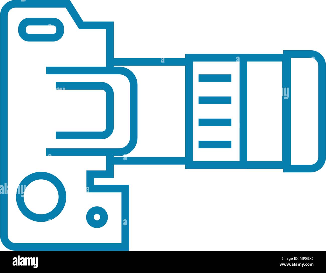 Camera settings linear icon concept. Camera settings line vector sign ...